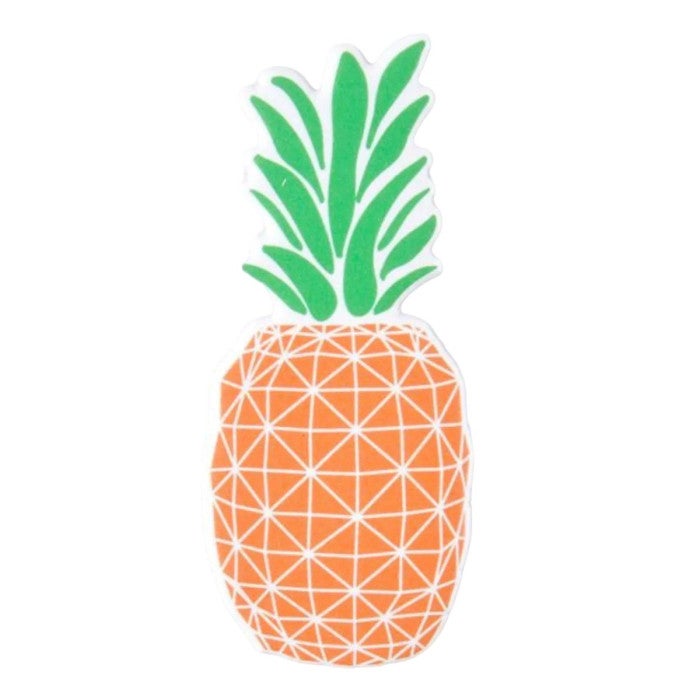 Sticker Puffy "Ananas" 10cm Orange & Vert | Leroy Merlin