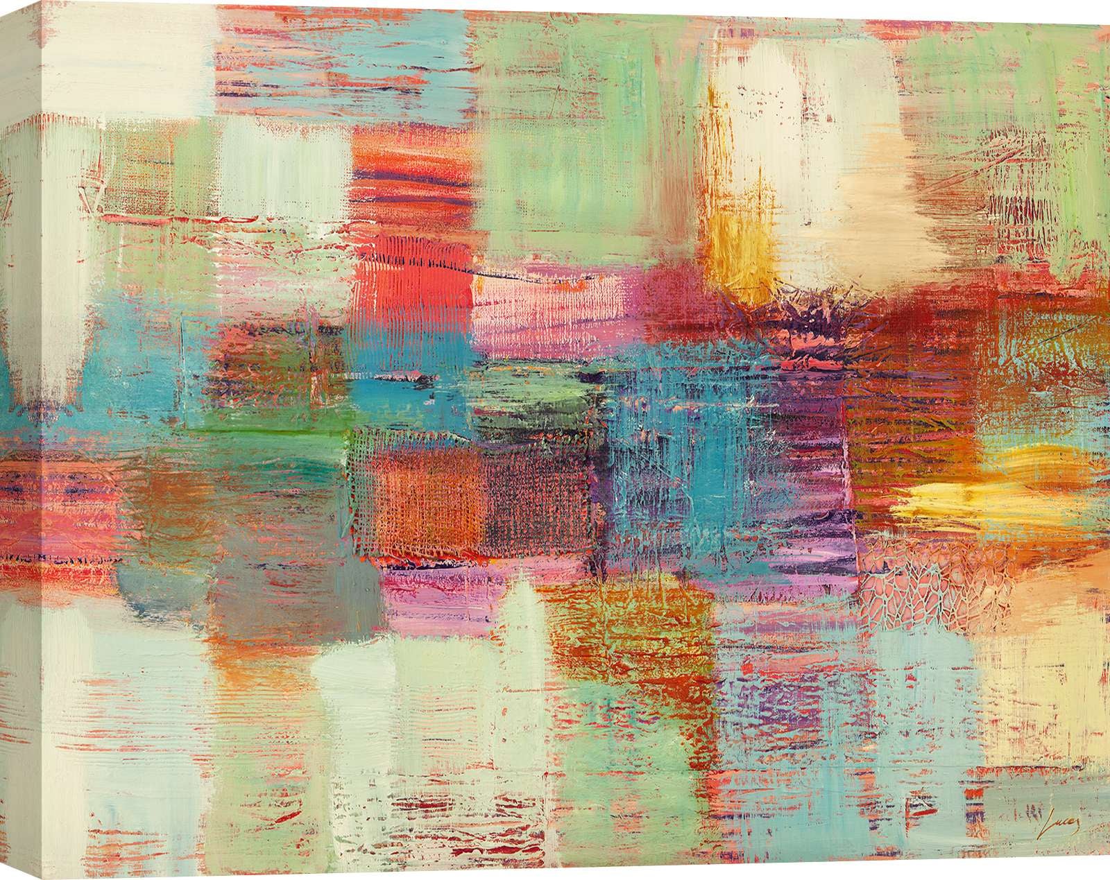 Tableau abstrait moderne - impression sur toile - Lucas - Le printemps ...