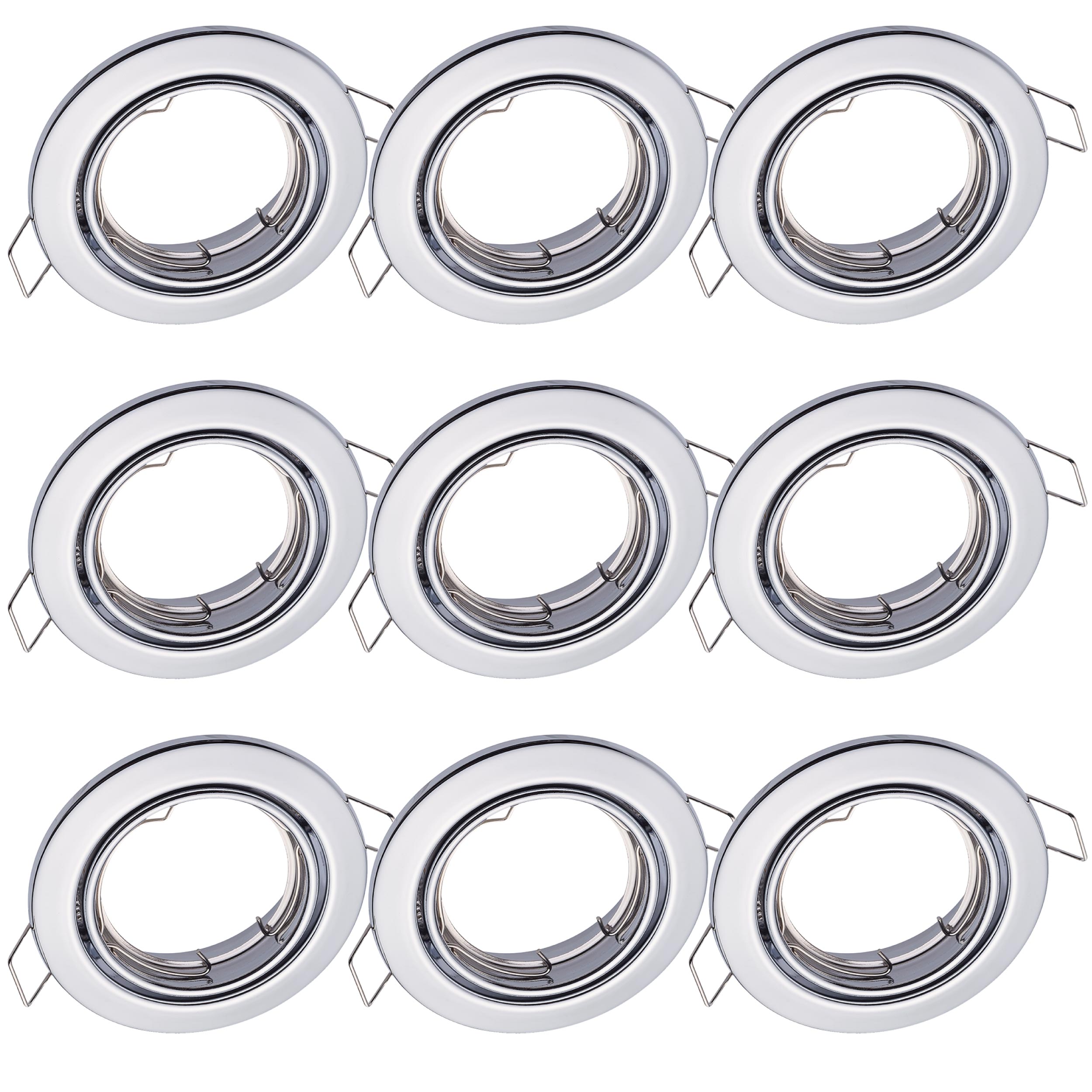 Oktaplex Dijon Lot de 9 spots encastré pour GU10 ampoules et modules ...
