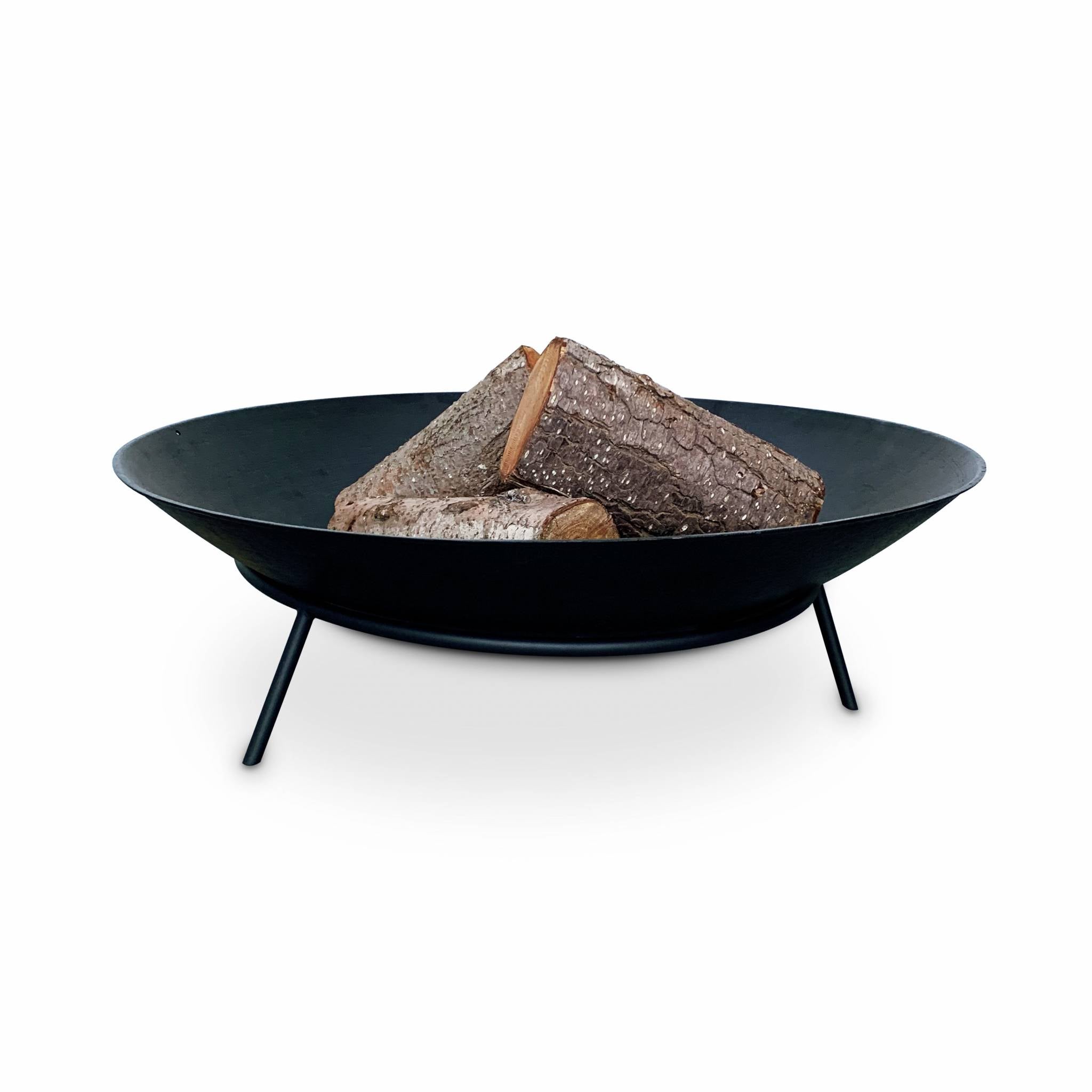 Brasero Ø90cm sur 3 pieds en fonte noir – FUJI - pieds en acier. design ...