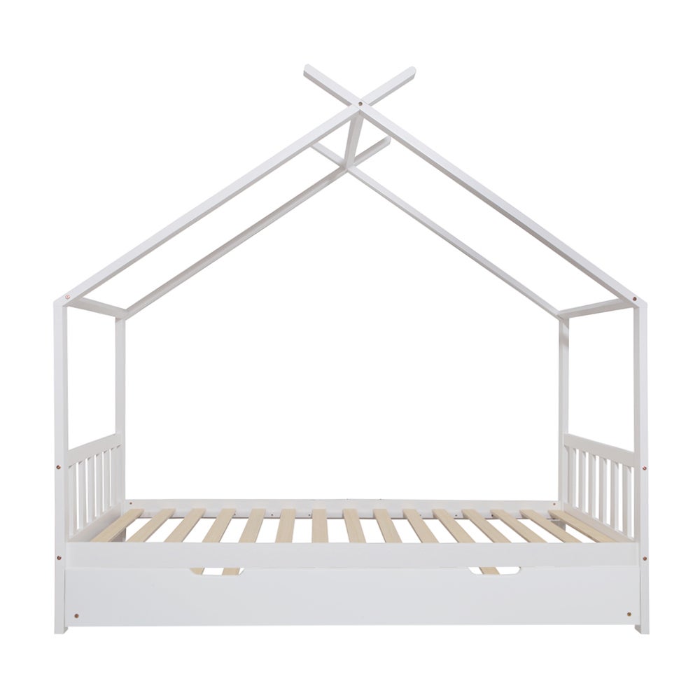 ONEIROI - Lit Cabane Enfant avec Tête de Lit et Tiroir Lit à Roulette ...