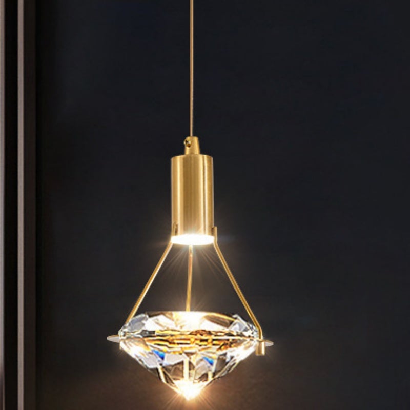 QWINERN all Copper + K9 Crystal diadema, 220V gu10 Light Head White ...