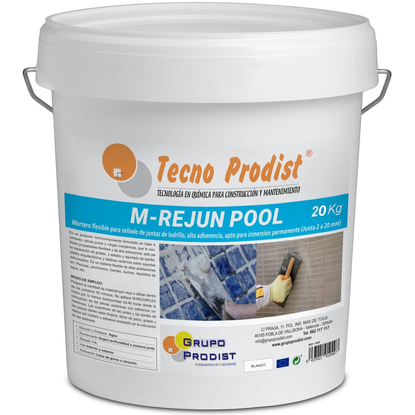 M-REJUN POOL de Tecno Prodist - Mortero flexible, sellado de juntas de ...