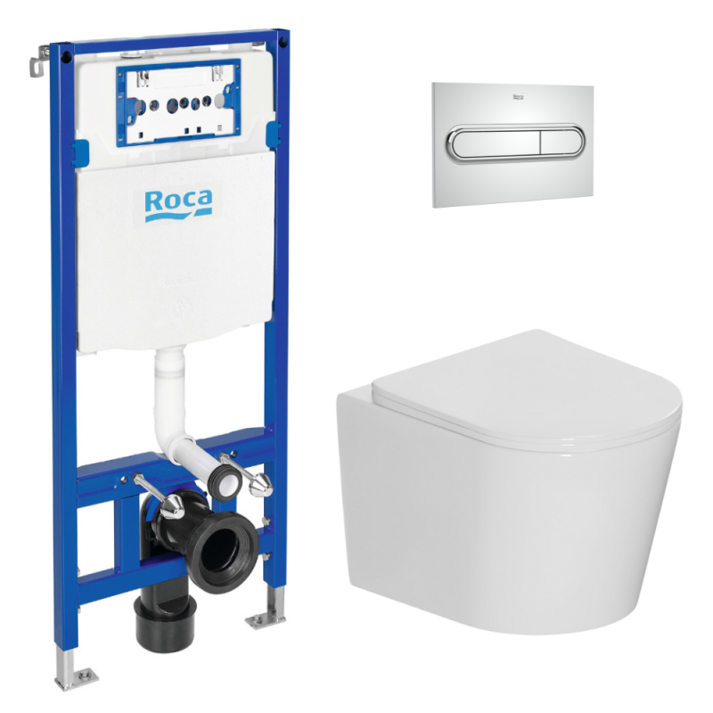 Ceramia Pack WC bâti-support mural Duplo One 112 cm + WC sans bride ...