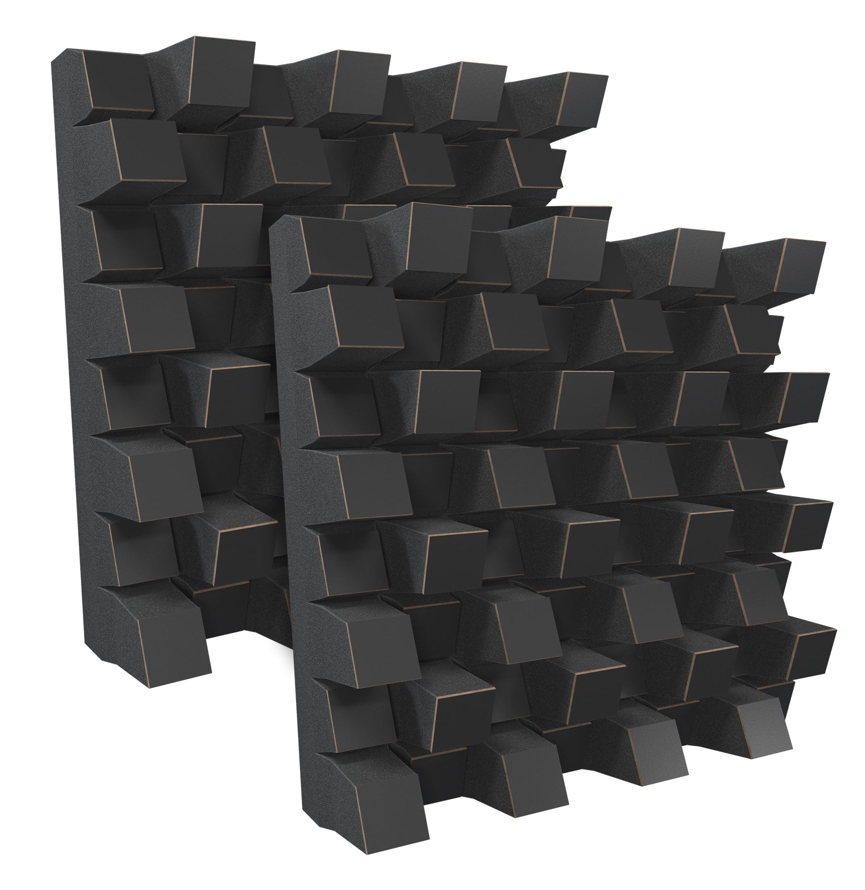 Lot de 2 Diffuseurs acoustiques artistiques SIRIUS 50x50 cm - 0.5 m² surf.totale - MDF perforé ...