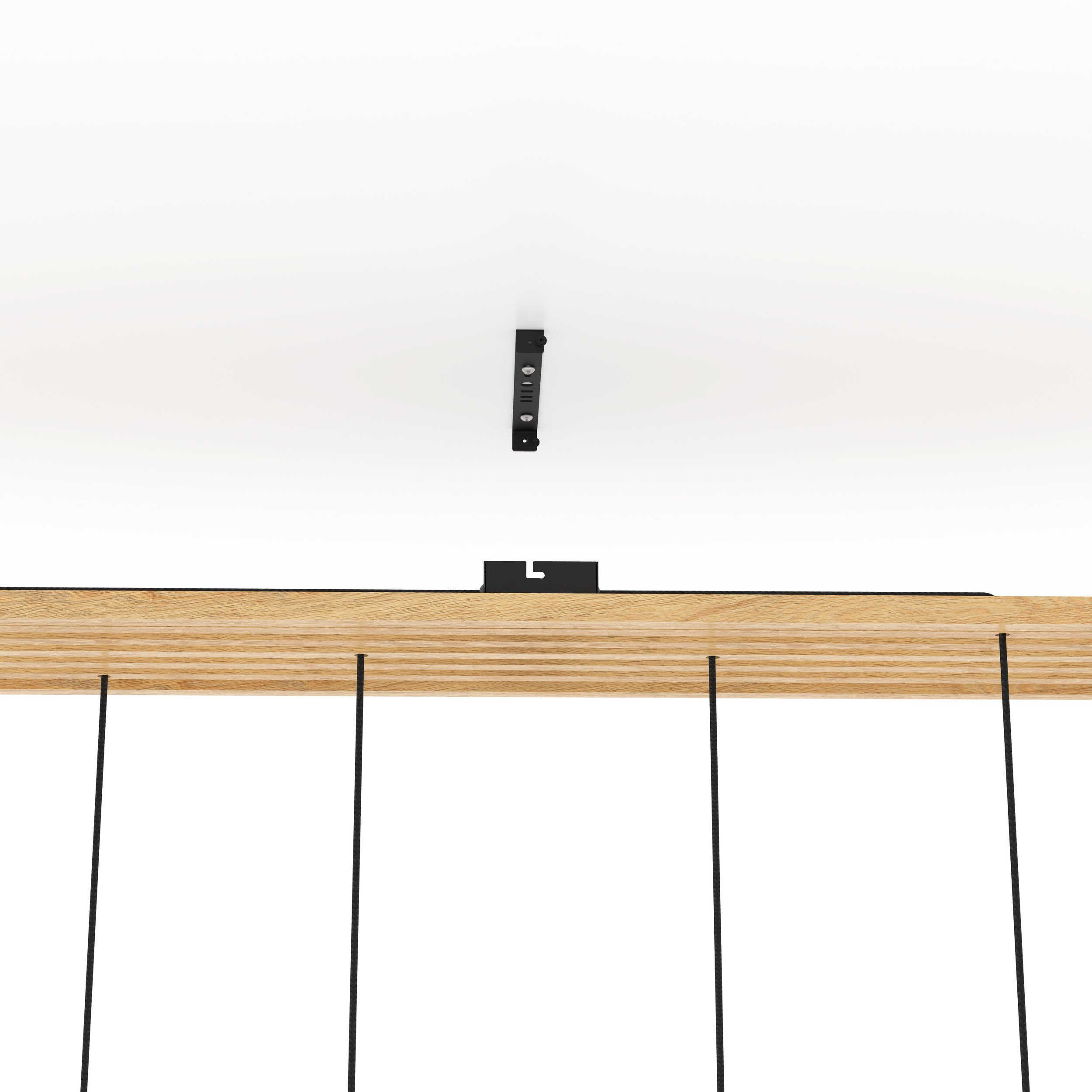 Suspension CAMARIOCA E27 6X40W en bois et acier marron et noir ...