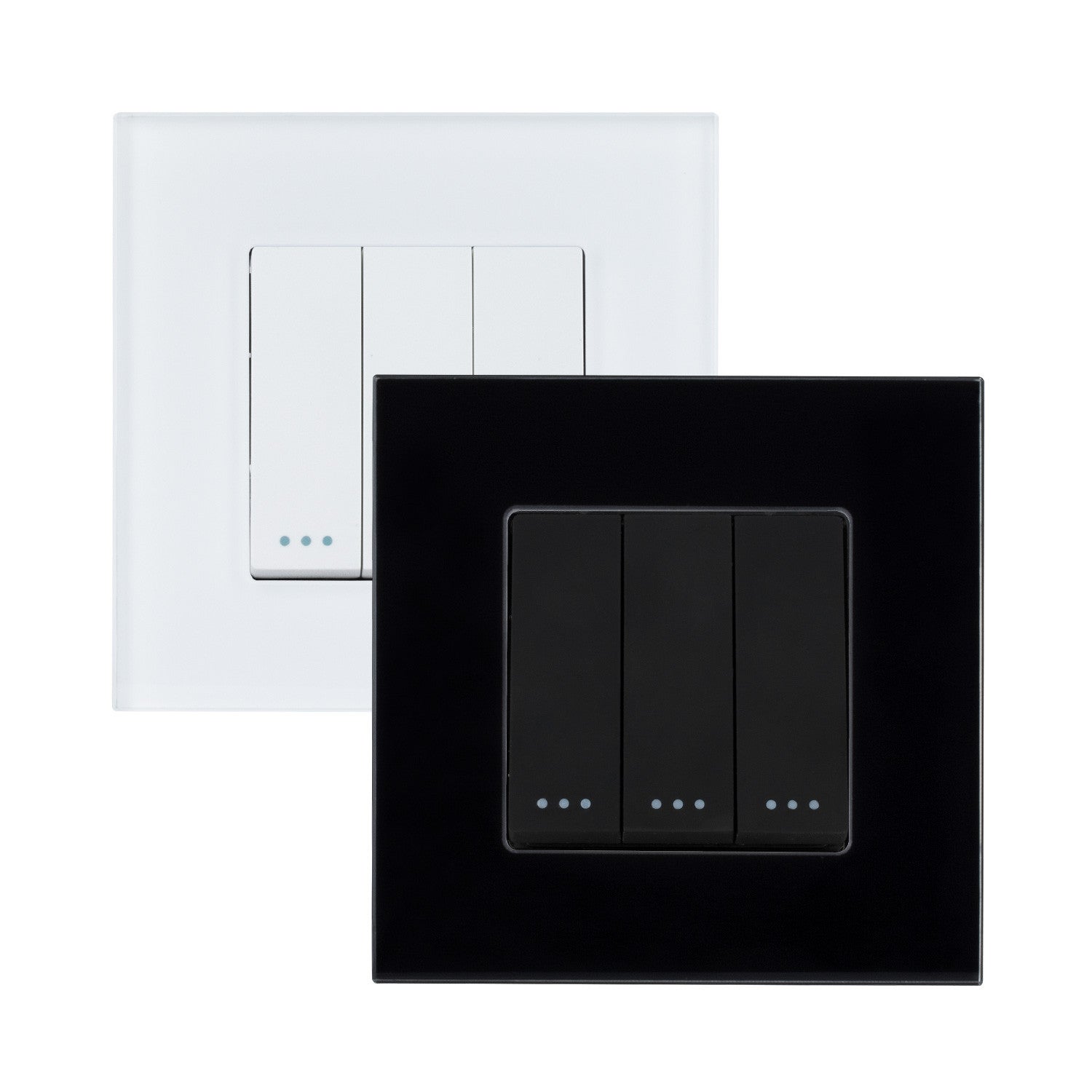 Interrupteur Triple avec Cadre PC Modern Noir | Leroy Merlin