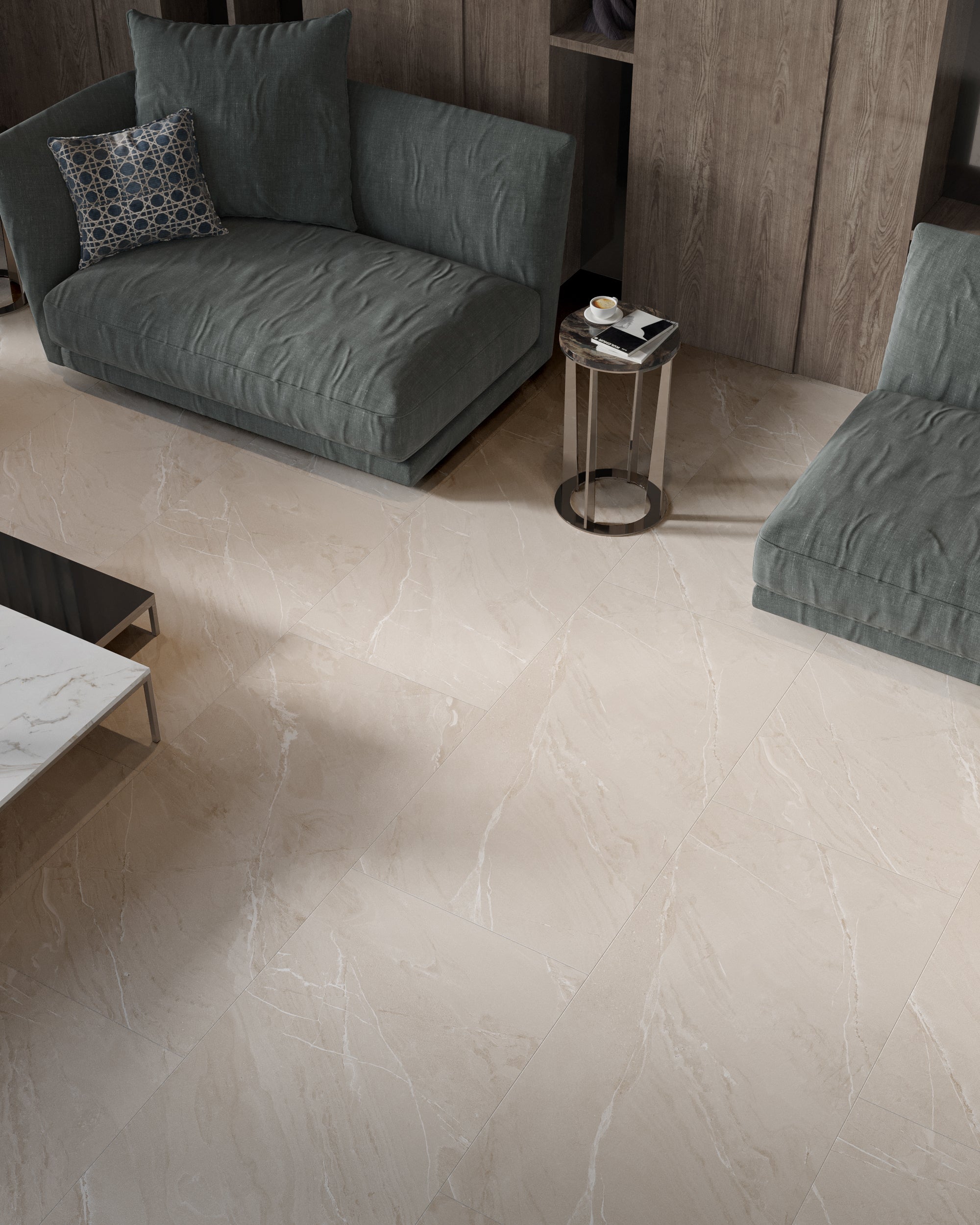 Carrelage sol / mur effet marbre beige LAGOM SAND l.60 x L.120 cm Mat ...