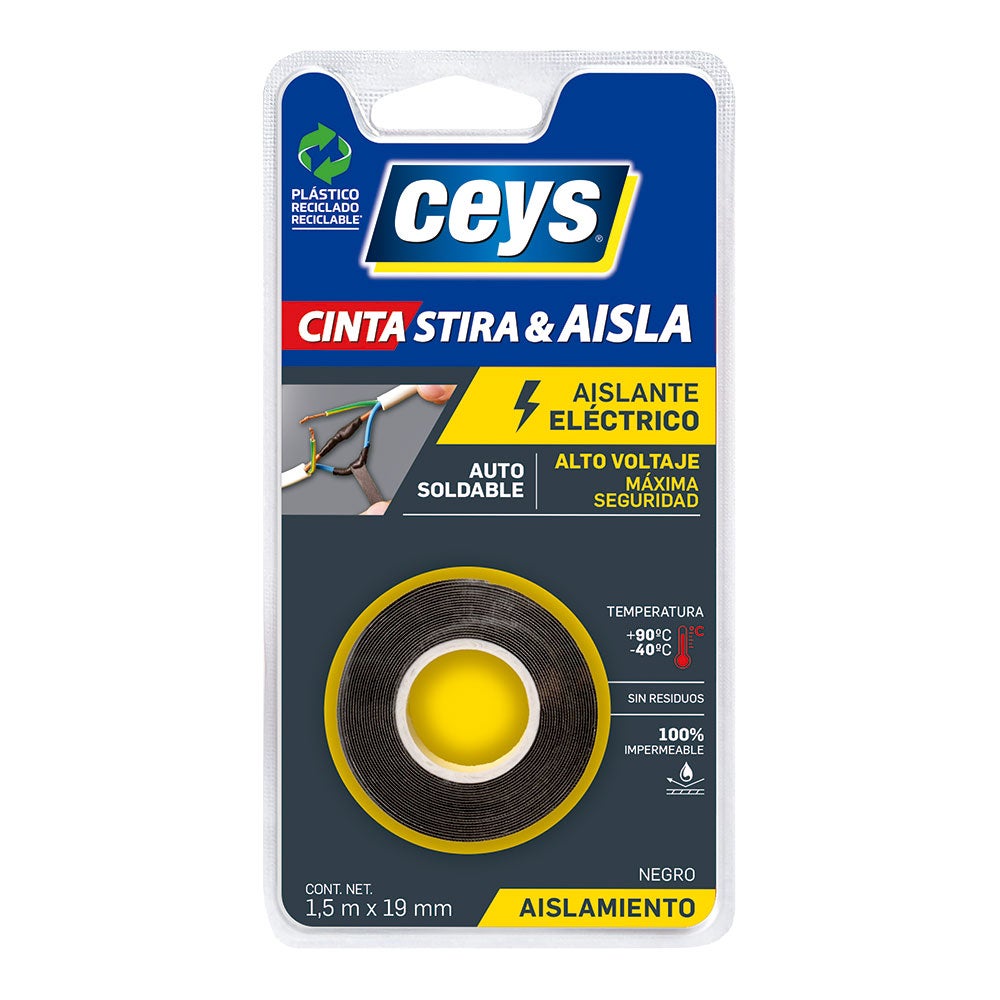 CEYS STIRA & AISLA 3M*19MM (NEGRO) | Leroy Merlin