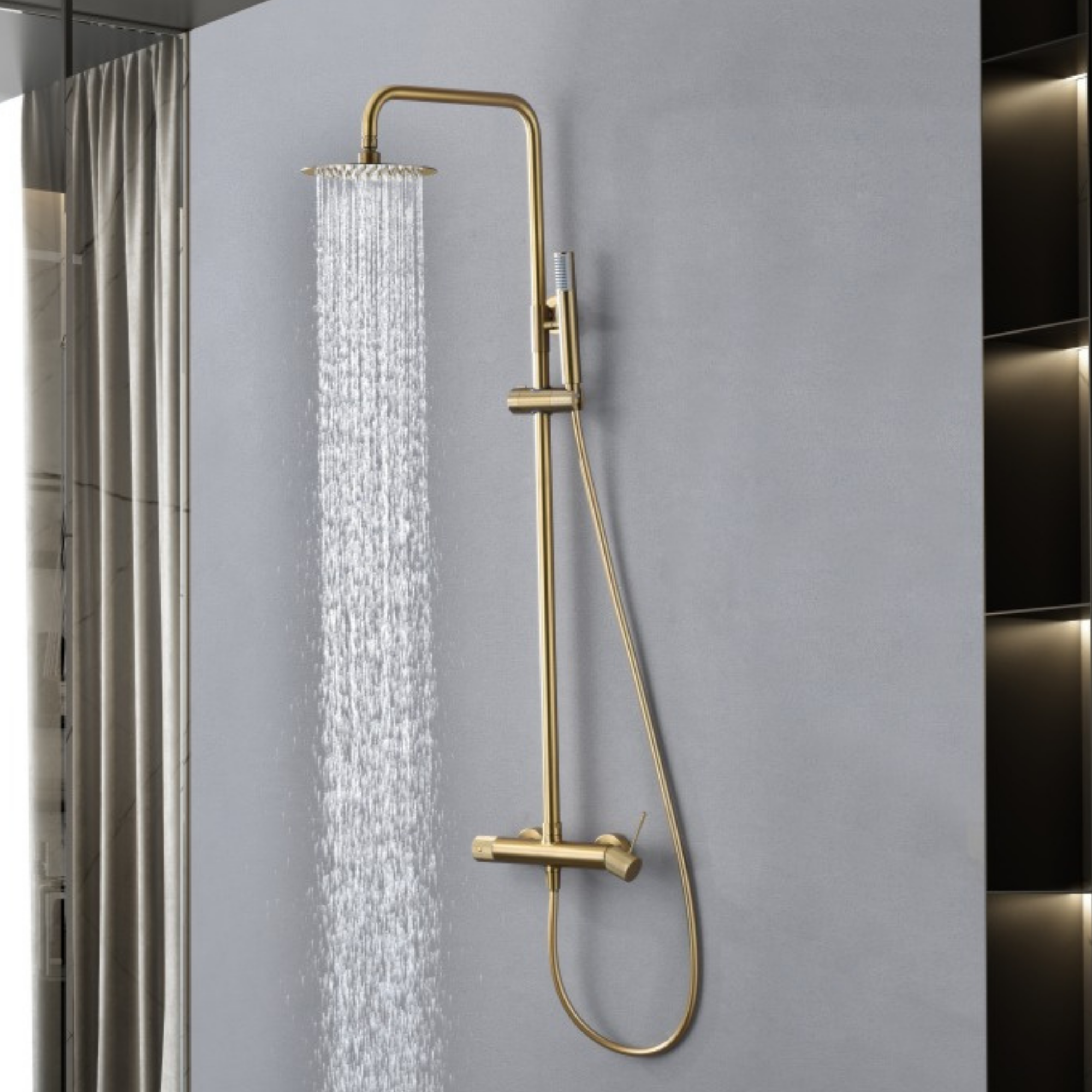 IMEX - Colonne Douche Dorée Salle de Bain | Colonne de Douche Laiton ...