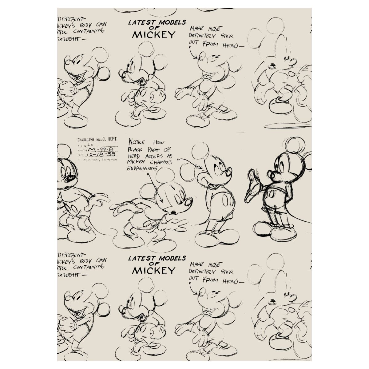 Poster - Disney - Mickey Mouse Latest Models of Mickey 30 x 40 cm ...