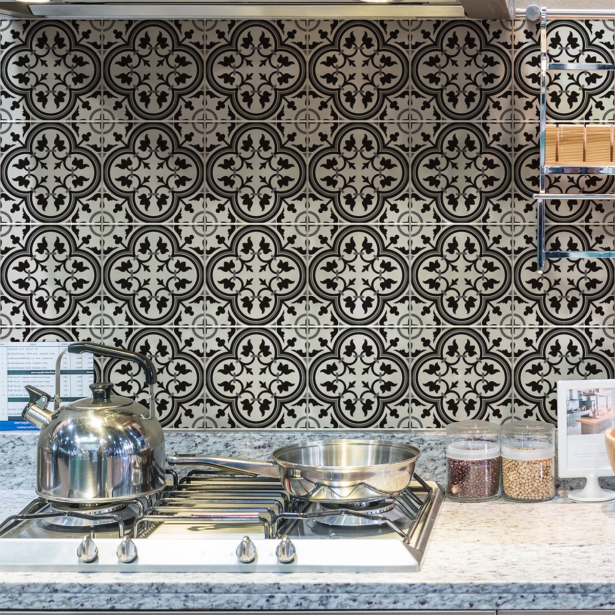 Sticker Mural Carrelage adhésif Cuisine Salle de Bain - 24 STICKERS ...