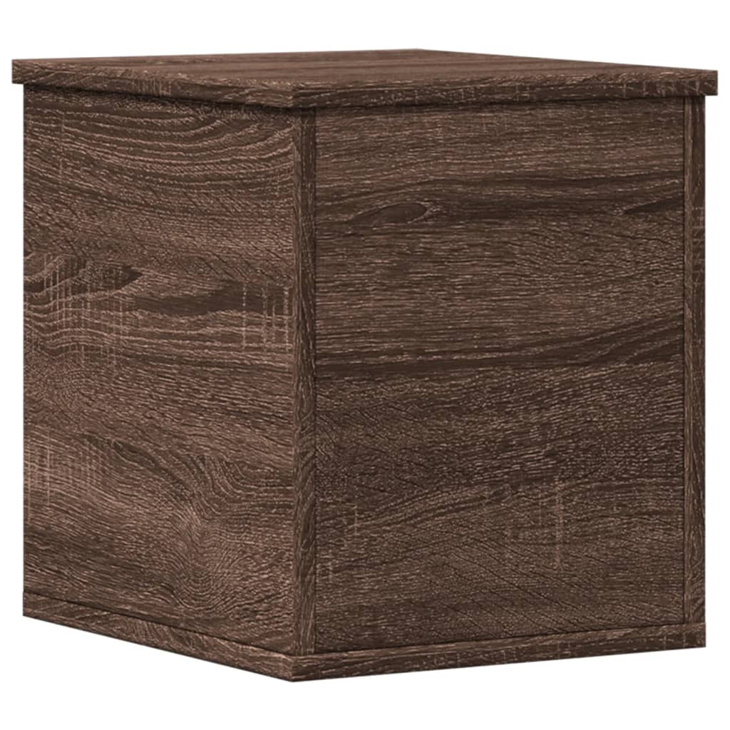 Boîte de rangement | Coffre de rangement chêne marron 30x35x35 cm bois ...