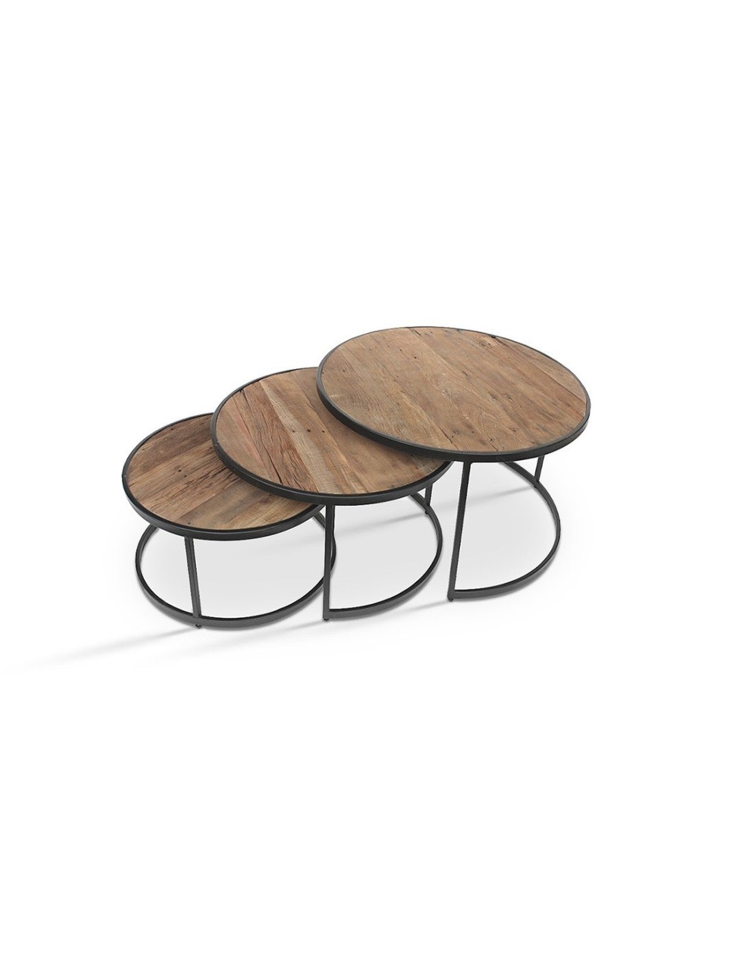Table basse LEROY, table gigogne, plateau en massif exotique Mangolia ...