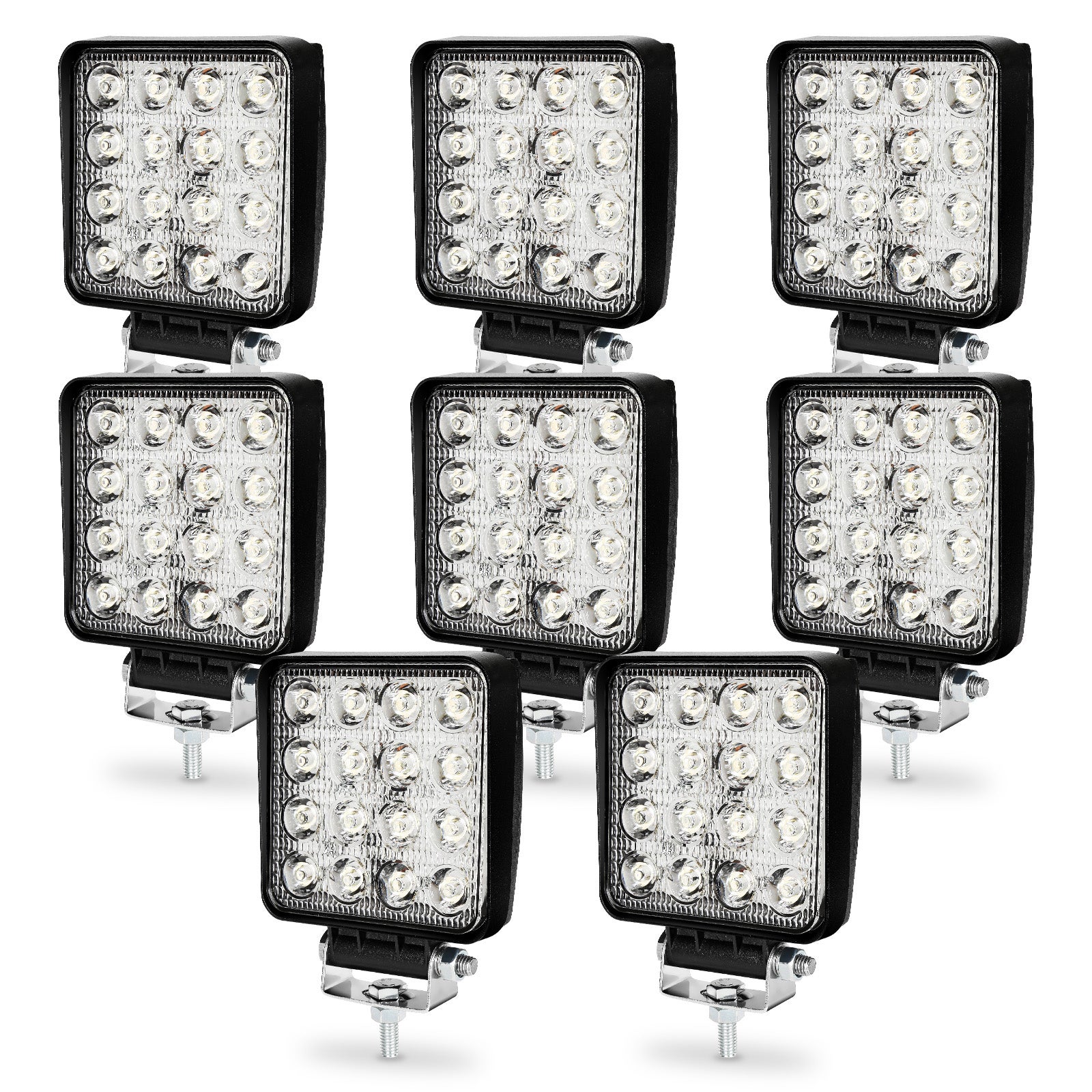 12V 24V 24 -Led Lad Light Placeur 8x 48W LED Moto Spot Lámpara ...