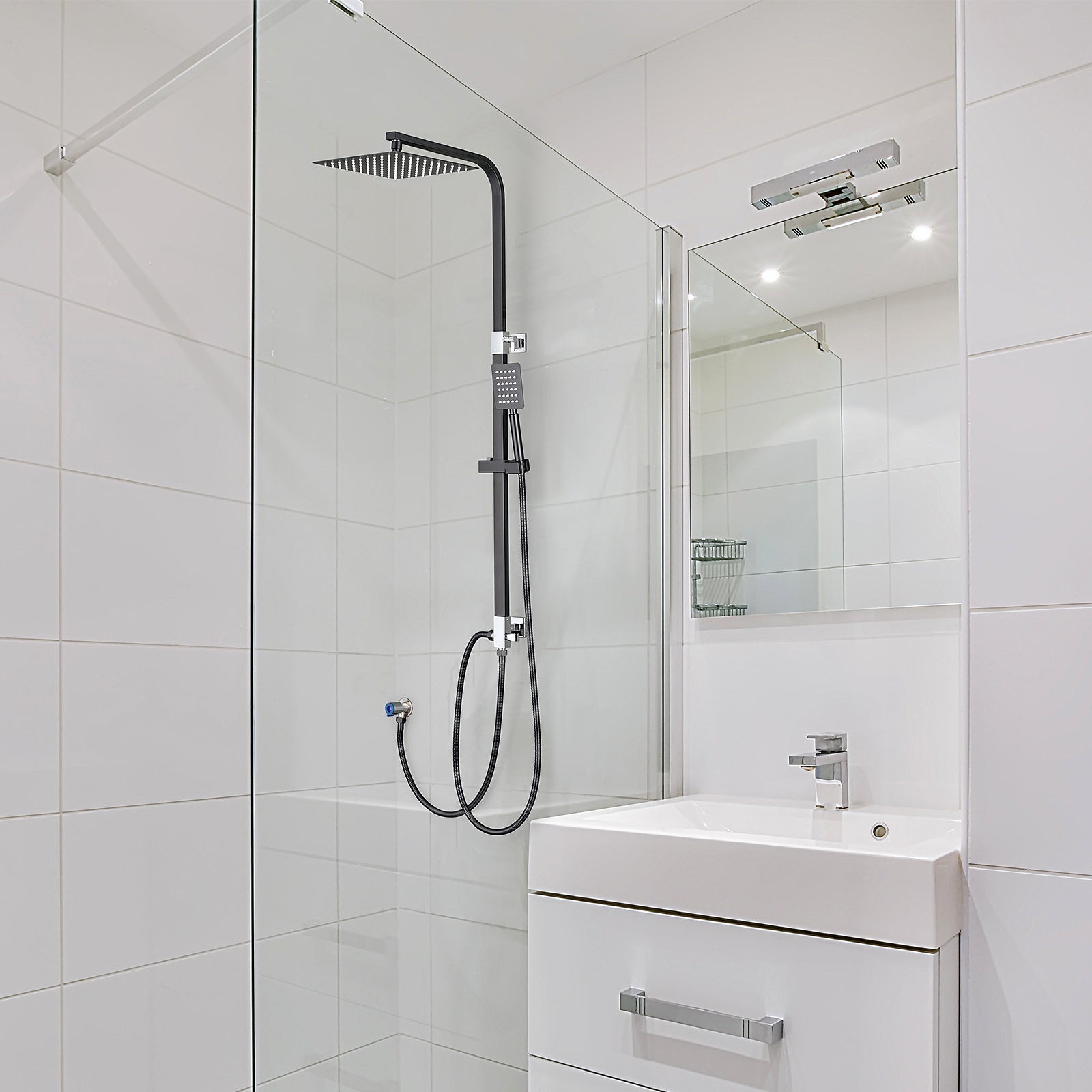 Columna de Ducha Sin Grifos Conjunto de Ducha Latón Sistema de Ducha ...