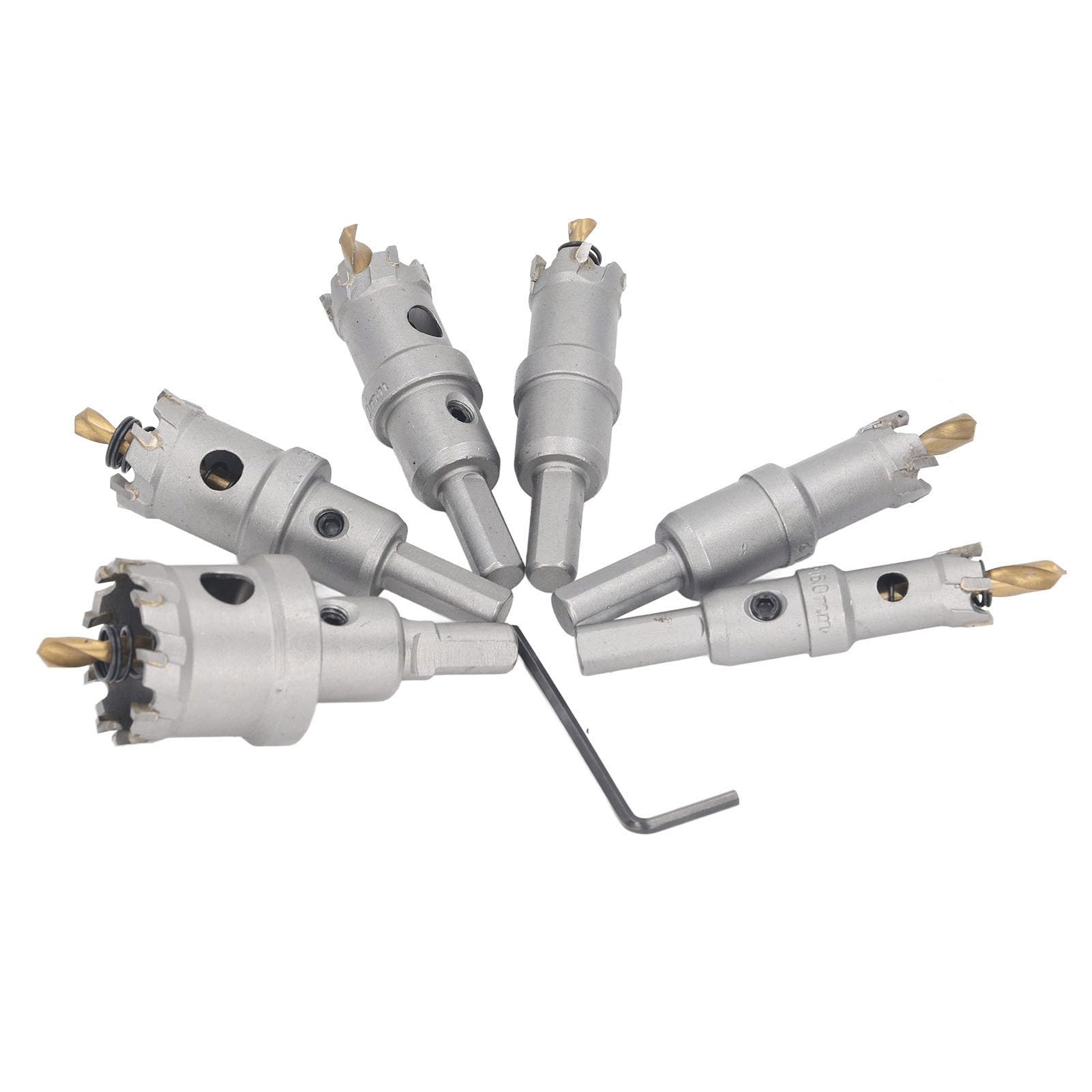 Juego de 6 brocas de sierra de corona TCT de 16 a 35 mm de alta ...