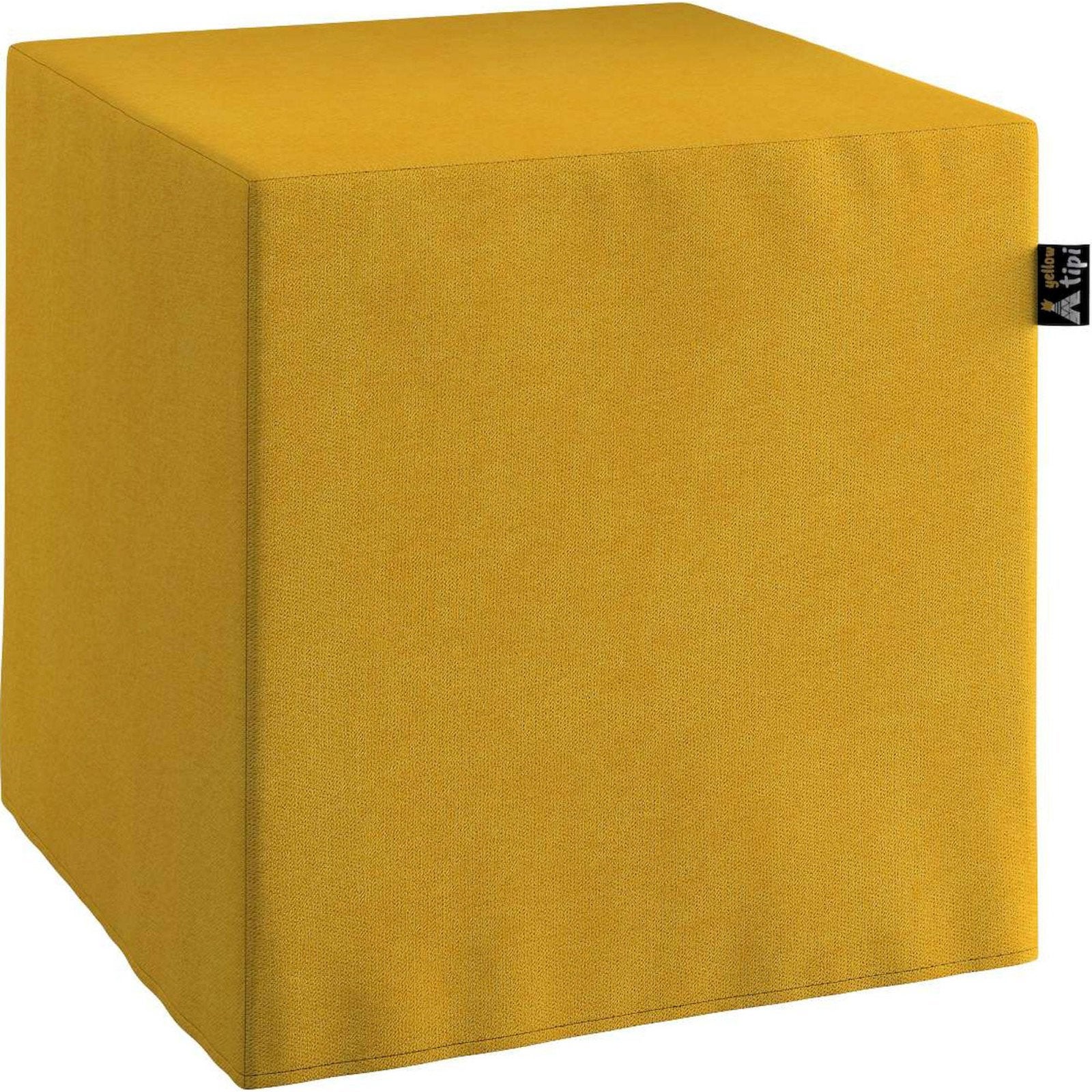Pouf cube Lillipop 40 x 40 x 40 cm Jaune Moutarde | Leroy Merlin