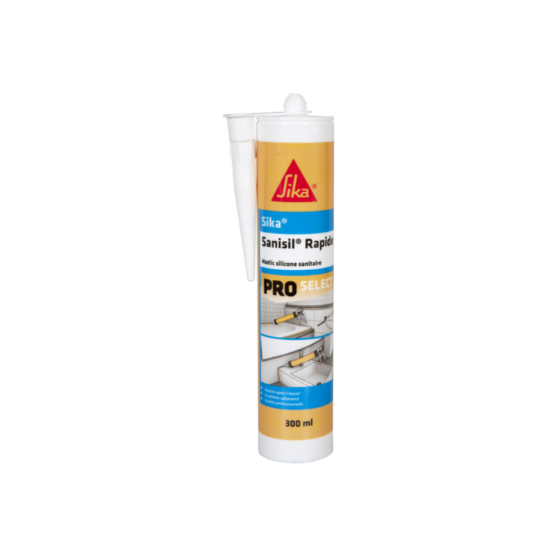 Mastic silicone anti-moisissure SIKA Sanisil Rapide - Blanc - 300ml | Leroy Merlin