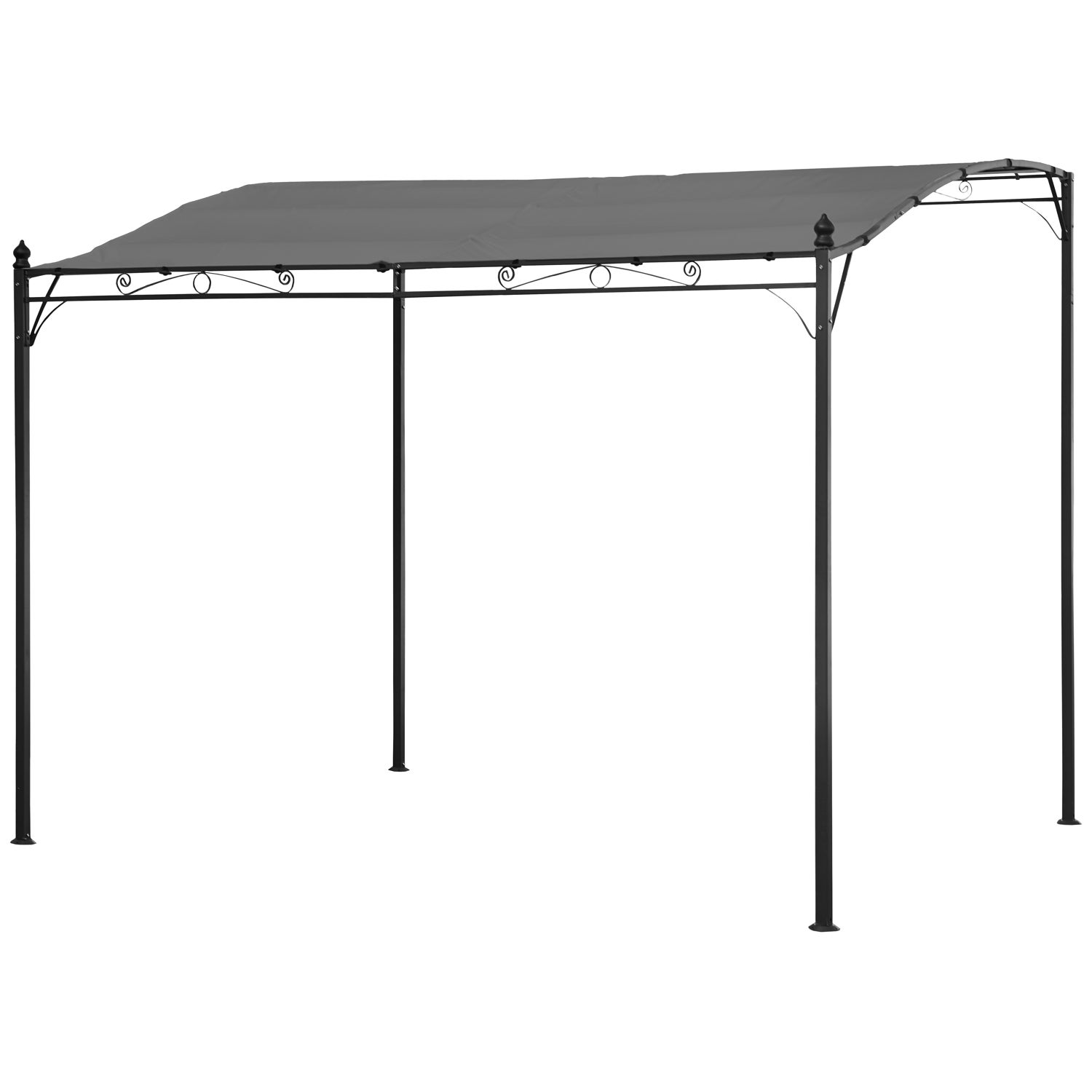 Pérgola adosada 3 × 2,5m NICE gris | Leroy Merlin