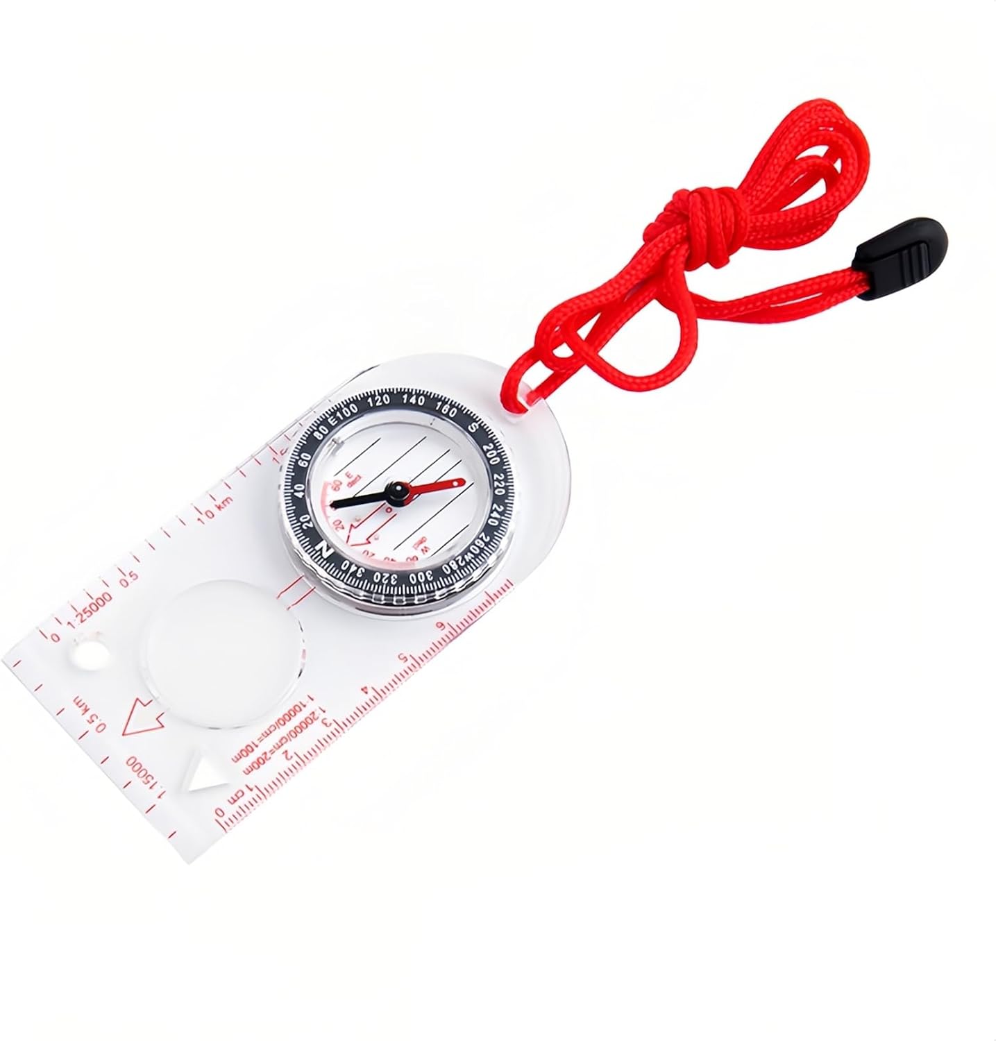 Boussole de navigation avec règle de carte loupe avec cordon réglable ...