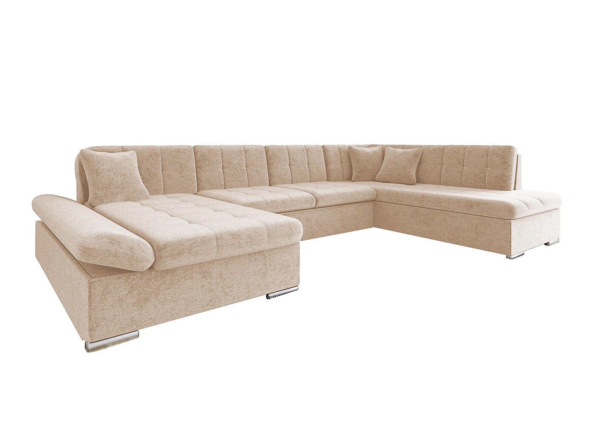 Canapé d'angle Comfivo 150, Brun clair, Fonction de couchage, Boîte de ...