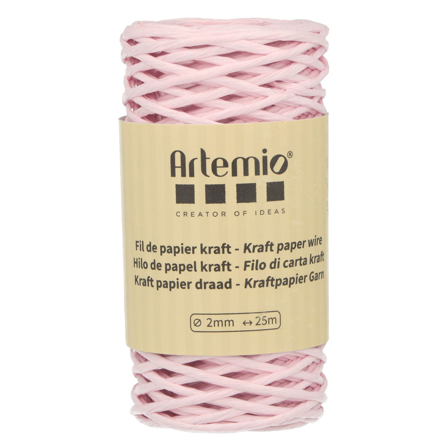Fil de papier kraft rose 2mm x 25 m - Artemio | Leroy Merlin