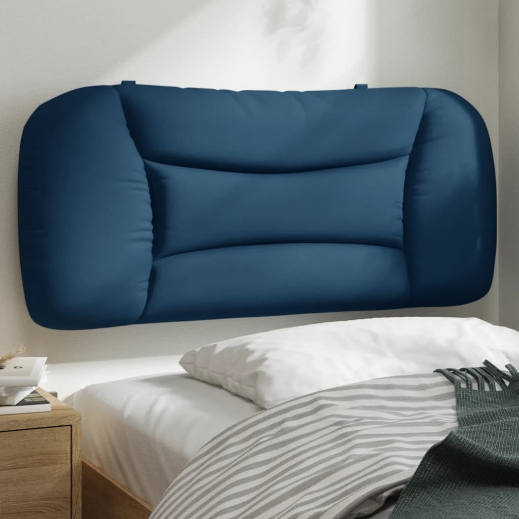 Coussin de tête de lit bleu 80 cm tissu | Leroy Merlin
