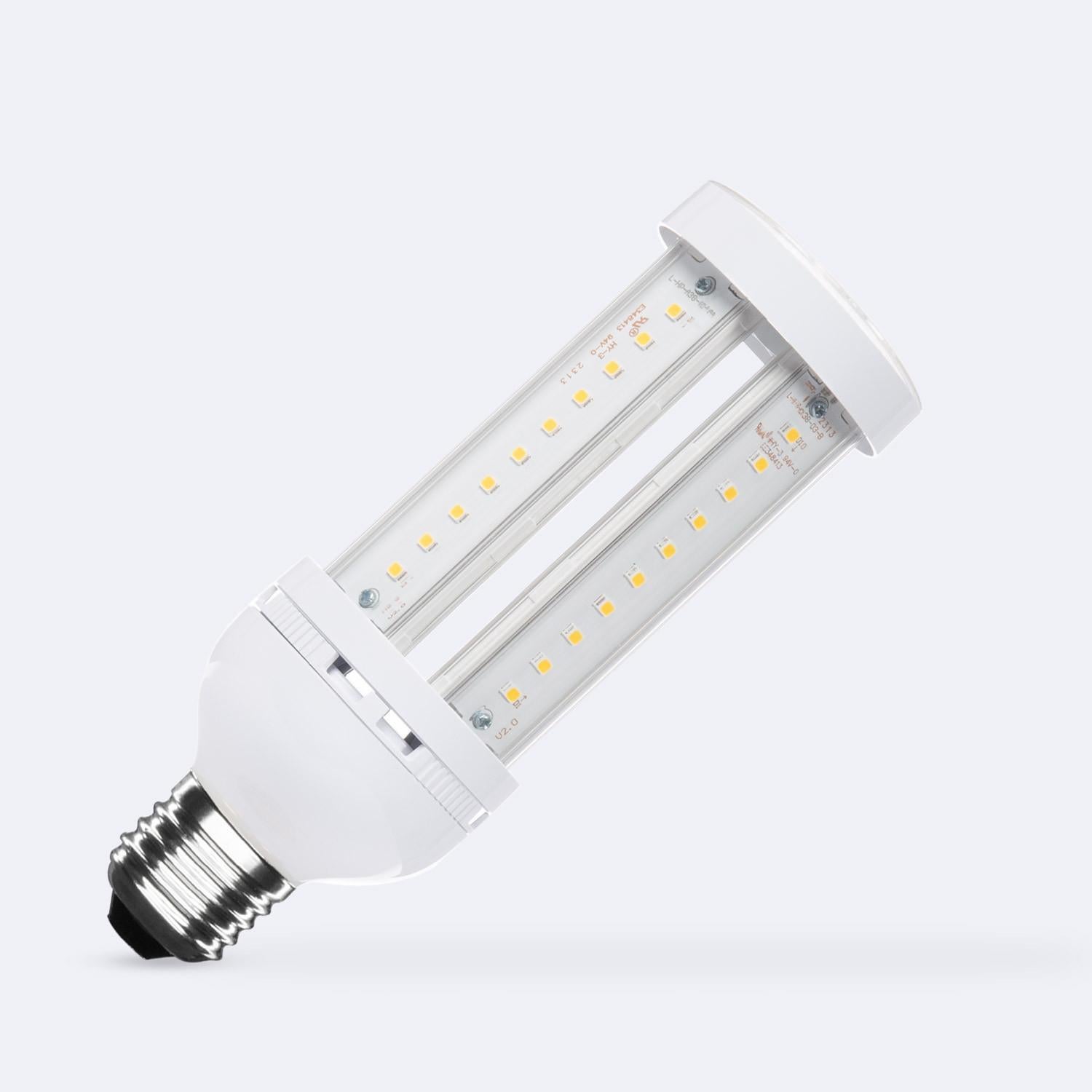 Ledkia Bombilla LED E27 18W Alumbrado Público Corn IP65 2700K Blanco ...