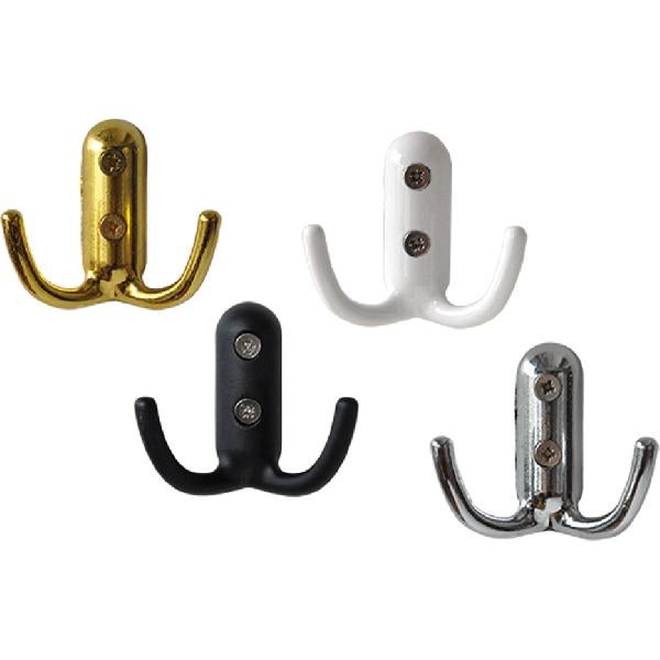 PERCHA 2 GANCHOS 1 pieza - negro | Leroy Merlin