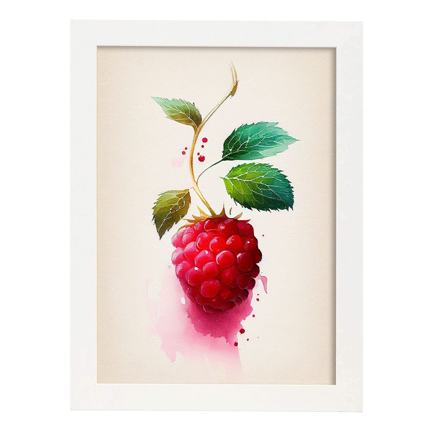 Nacnic Framboise Affiche Dans Le Style Aquarelle Fruits Illustration ...