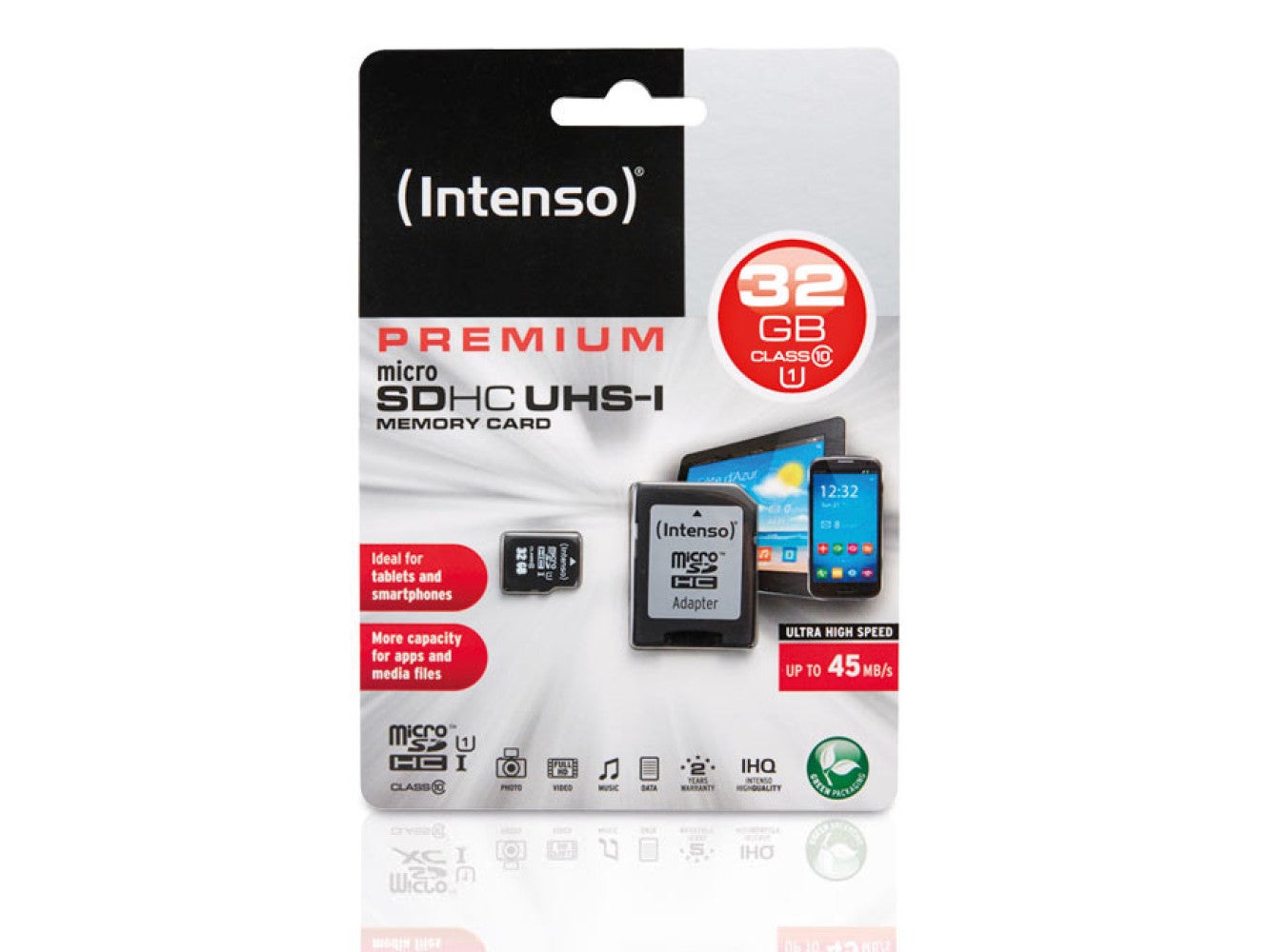 Carte micro SD 32 GB Classe 10 Premium - Intenso | Leroy Merlin