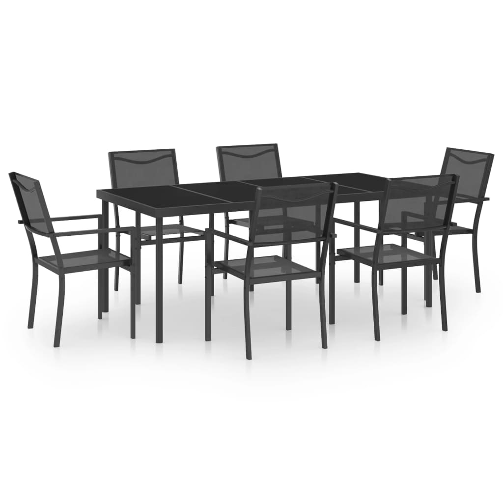 Juego de comedor para jardín 7 piezas acero | Leroy Merlin Juego de comedor para jardín 7 piezas acero | Leroy Merlin