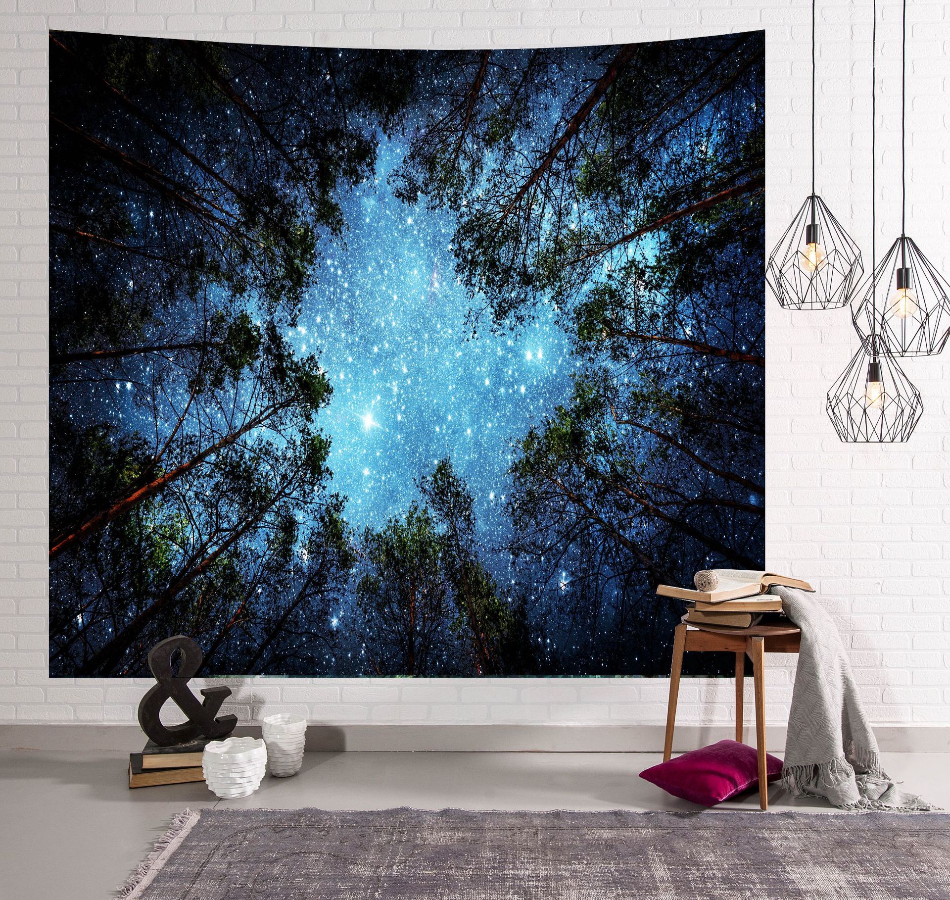 200 x 150 cm Tapisserie Murale Décorative Chambre - Etoiles Univers ...