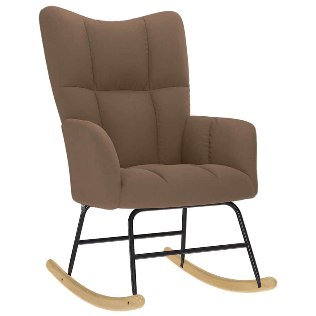 Silla mecedora de tela marrón - COMFORTXL | Leroy Merlin
