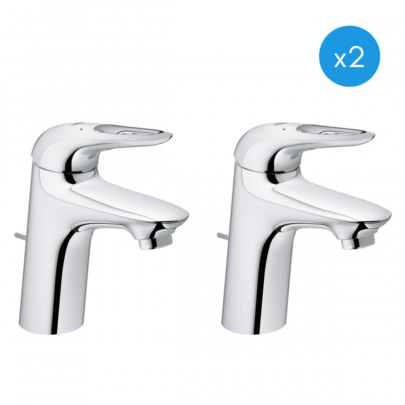 Grohe Eurostyle - Lot de 2 mitigeurs monocommande 1/2" Lavabo Taille S ...