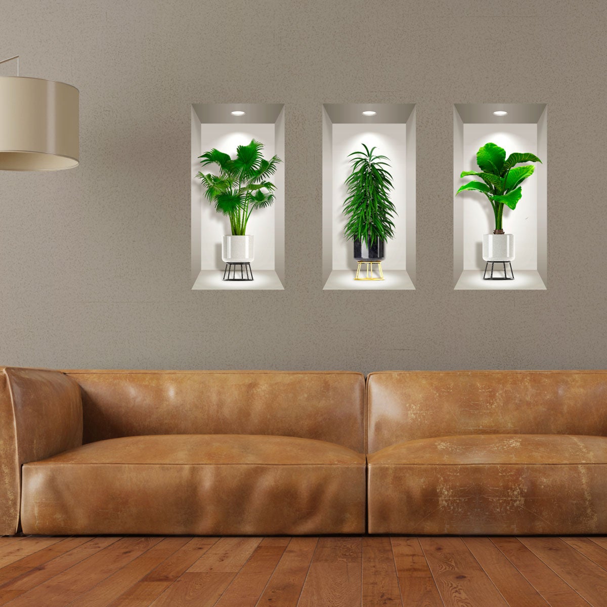 Sticker 3D plantes dans son jolis vases 60 x 90 cm | Leroy Merlin