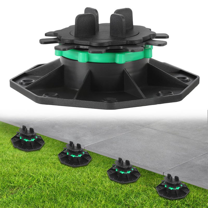 10 Plots Réglables avec Anneau de Fixation pour Terrasse, Dalle ...
