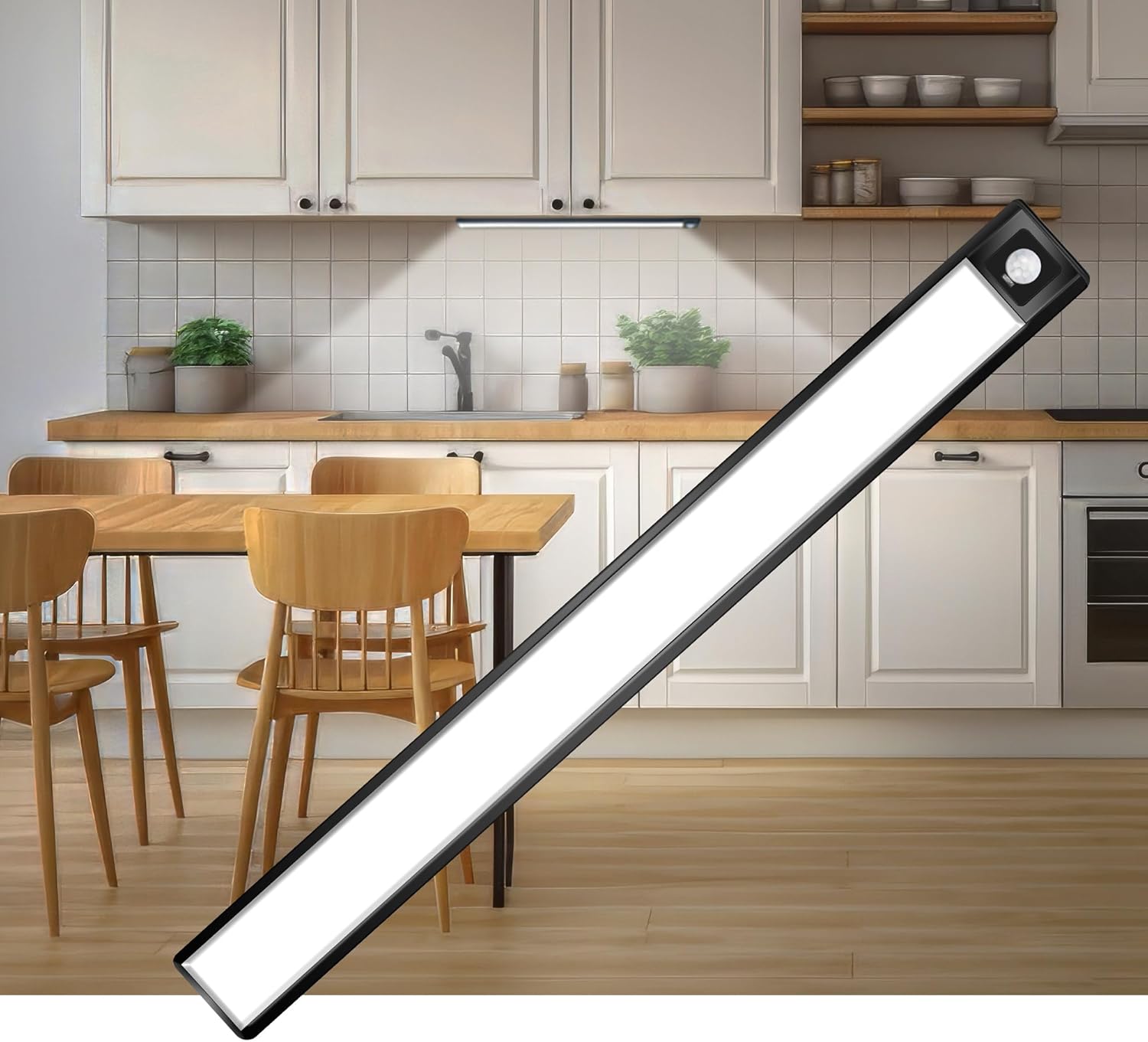 Lampe LED magnétique rechargeable, capteur intelligent, 3 modes de ...