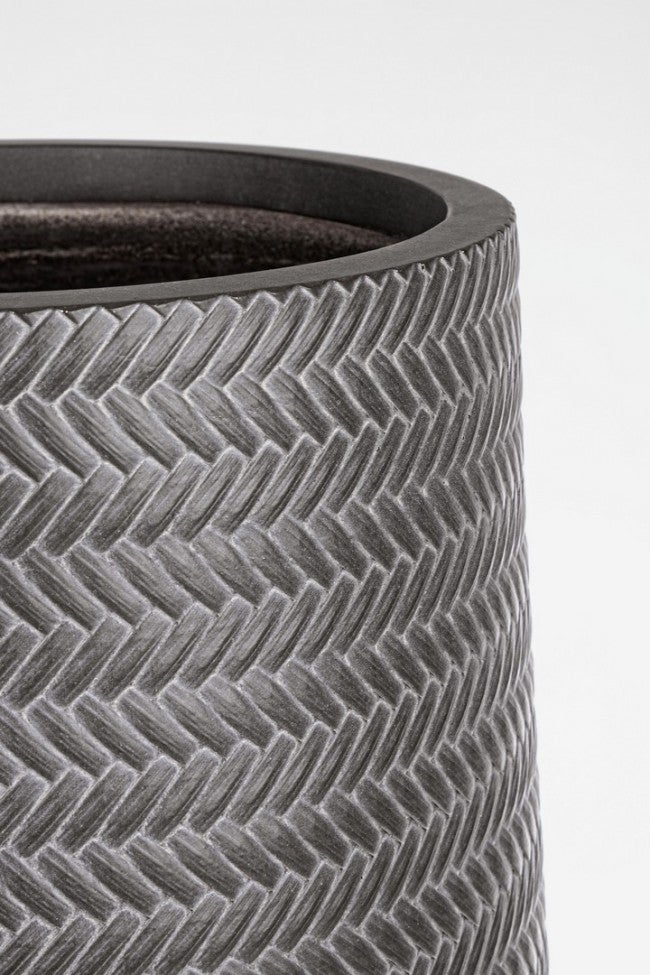 Set 2 PortaVaso Tressage Tondo Alto in Argilla Colorata per uso esterno ...