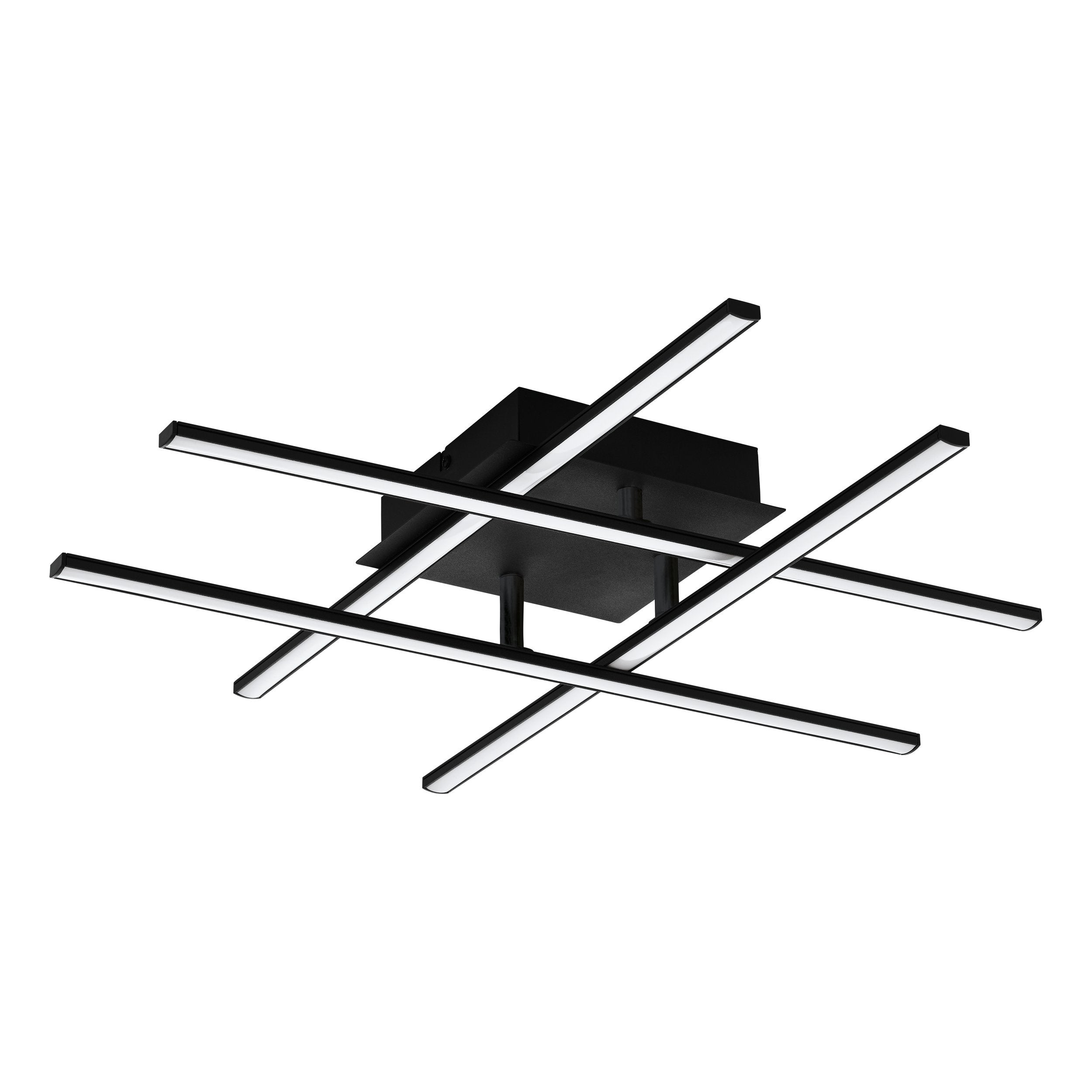 Applique/Plafonnier LASANO 3 LED 4X5,3W en acier et aluminium noir ...