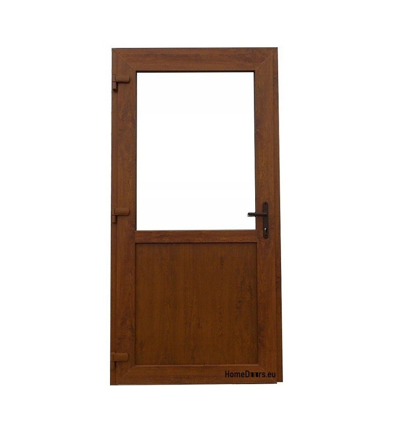 Portes de magasin extérieures en PVC 90/210 chêne doré GAUCHE | Leroy ...