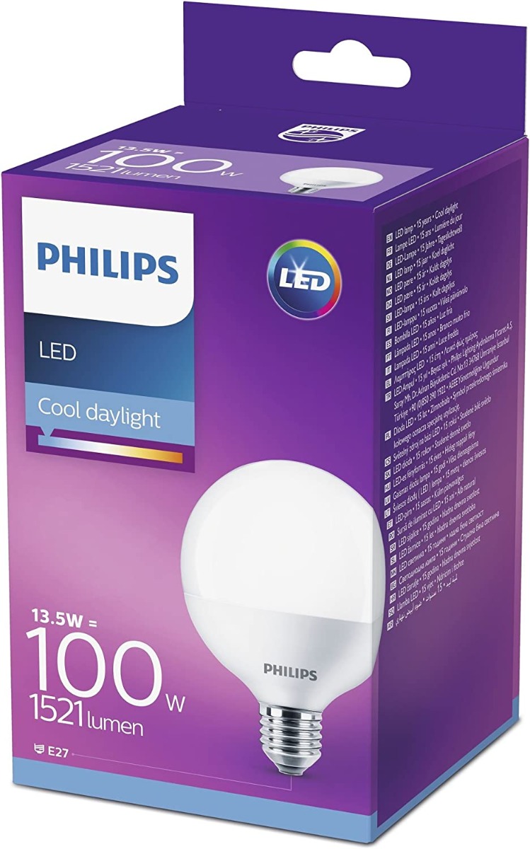 PHILIPS - LAMPADINA LED GLOBO 100W E27 6500K NON DIMMERABILE | Leroy Merlin
