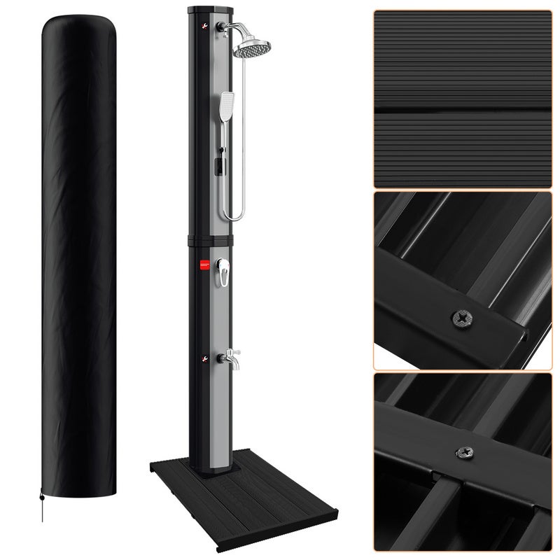 Ducha solar Exterior Ducha piscina Ducha jardín Ducha de suelo Tubo 60L ...