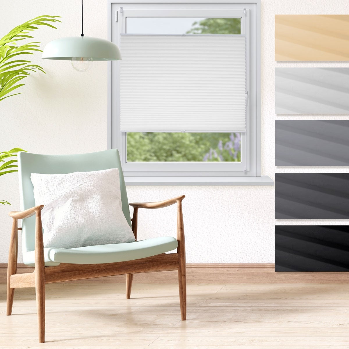 Ecd Germany 70 X 100 cm Tende plissettate bianche Klemmfix Protezione ...