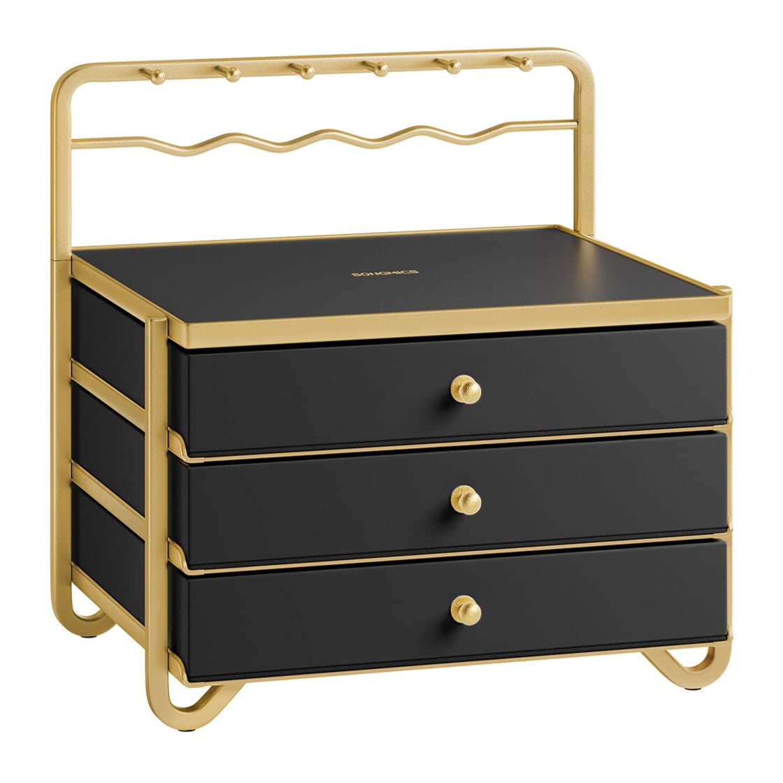 Joyero de 3 niveles con cajón organizador para joyas soporte colgante ...