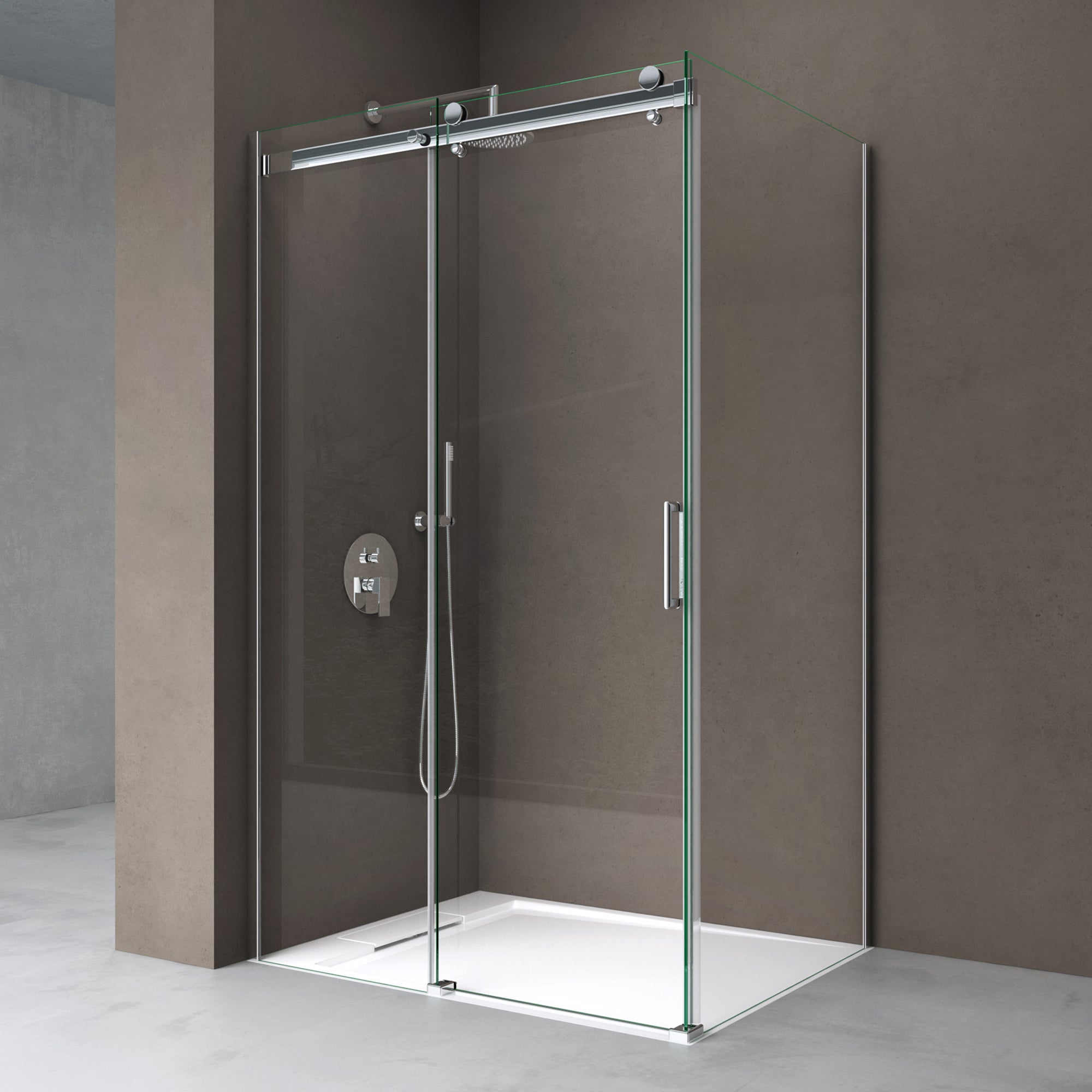 Doporro Cabine de Douche 100x155 Paroi de Douche Montage Réversible ...