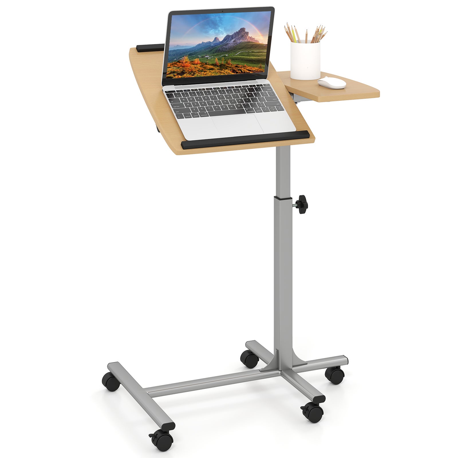 Table de Lit a Roulette pour Ordinateur Portable, 60 x 40 cm, Bureau ...