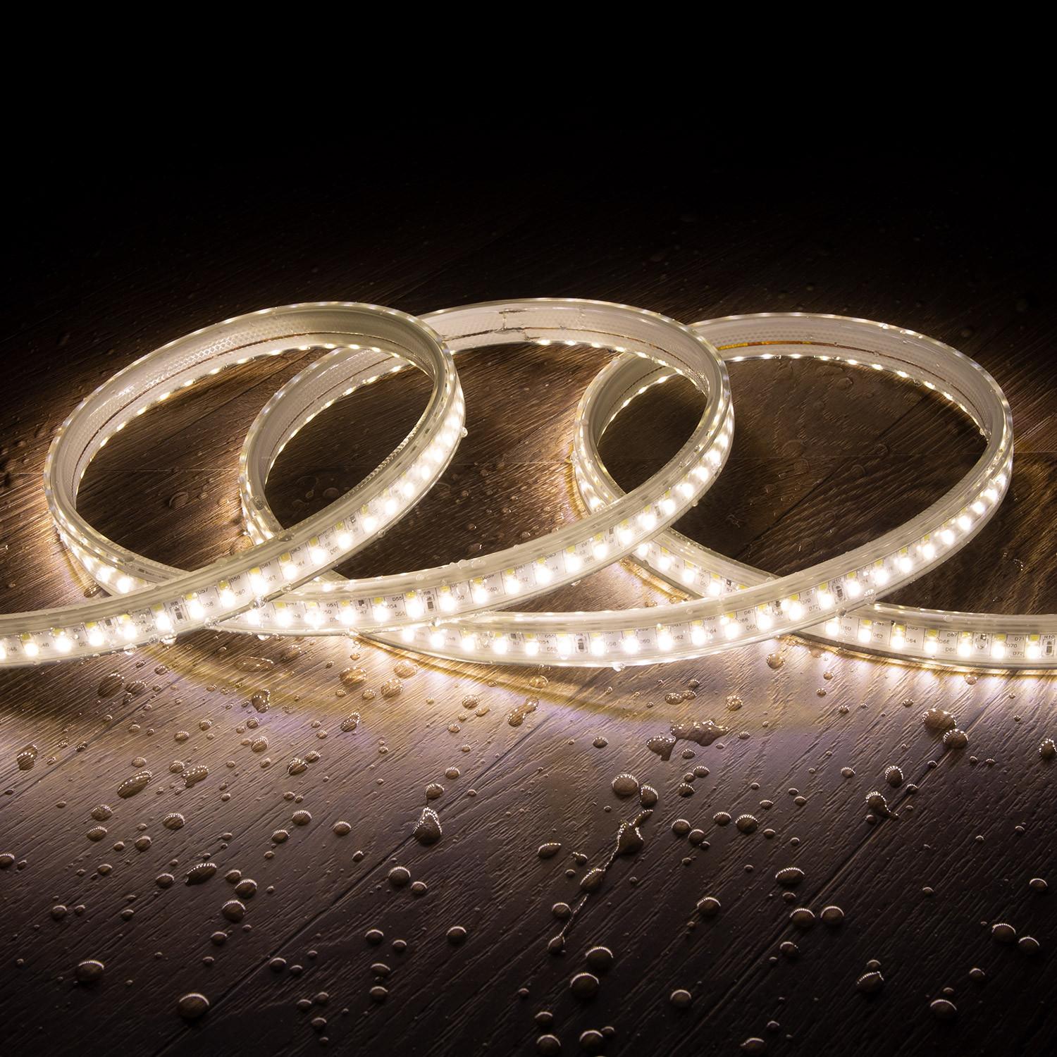 Ledkia Tira LED CCT 220V AC 220 LED/m IP67 Ancho 15mm Corte cada 100 cm ...