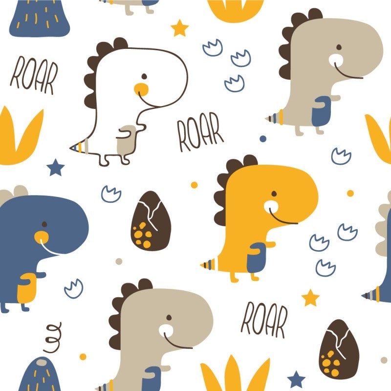 Papel Pintado Infantil Dinosaurios 58cm ancho por 350cm alto | Leroy Merlin